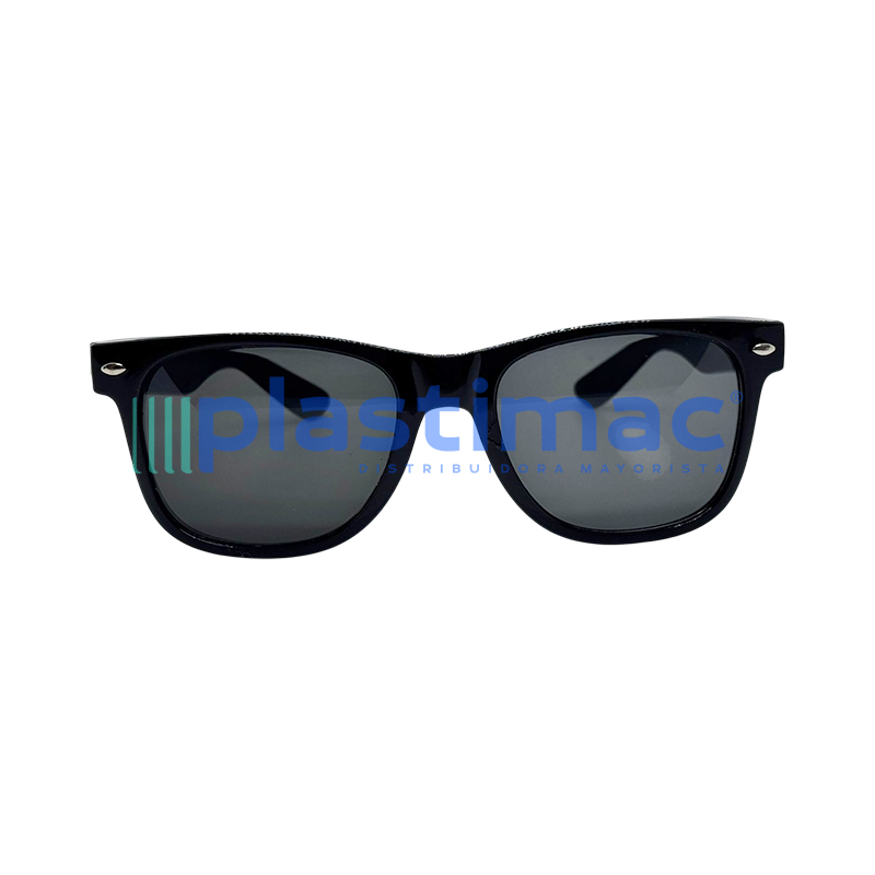 ANTEOJO LENTE COTILLON TIPO "RAY BAN" NEGRO X UNIDAD -Plastimac